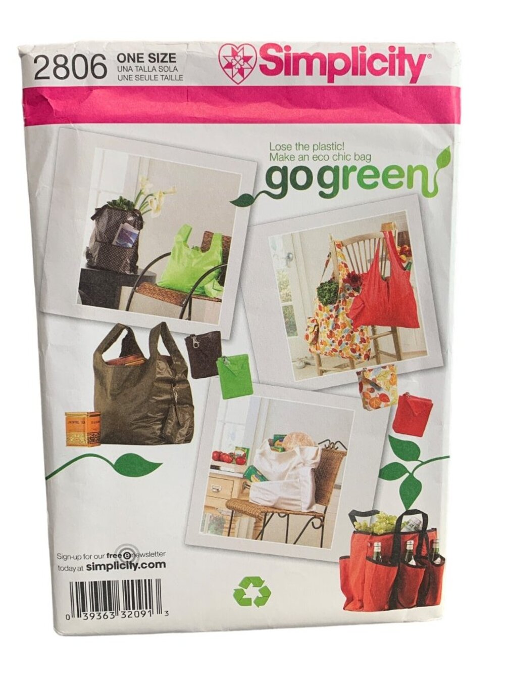 Simplicity | Office | Simplicity 286 Shopping Bags Pattern Make Eco ...